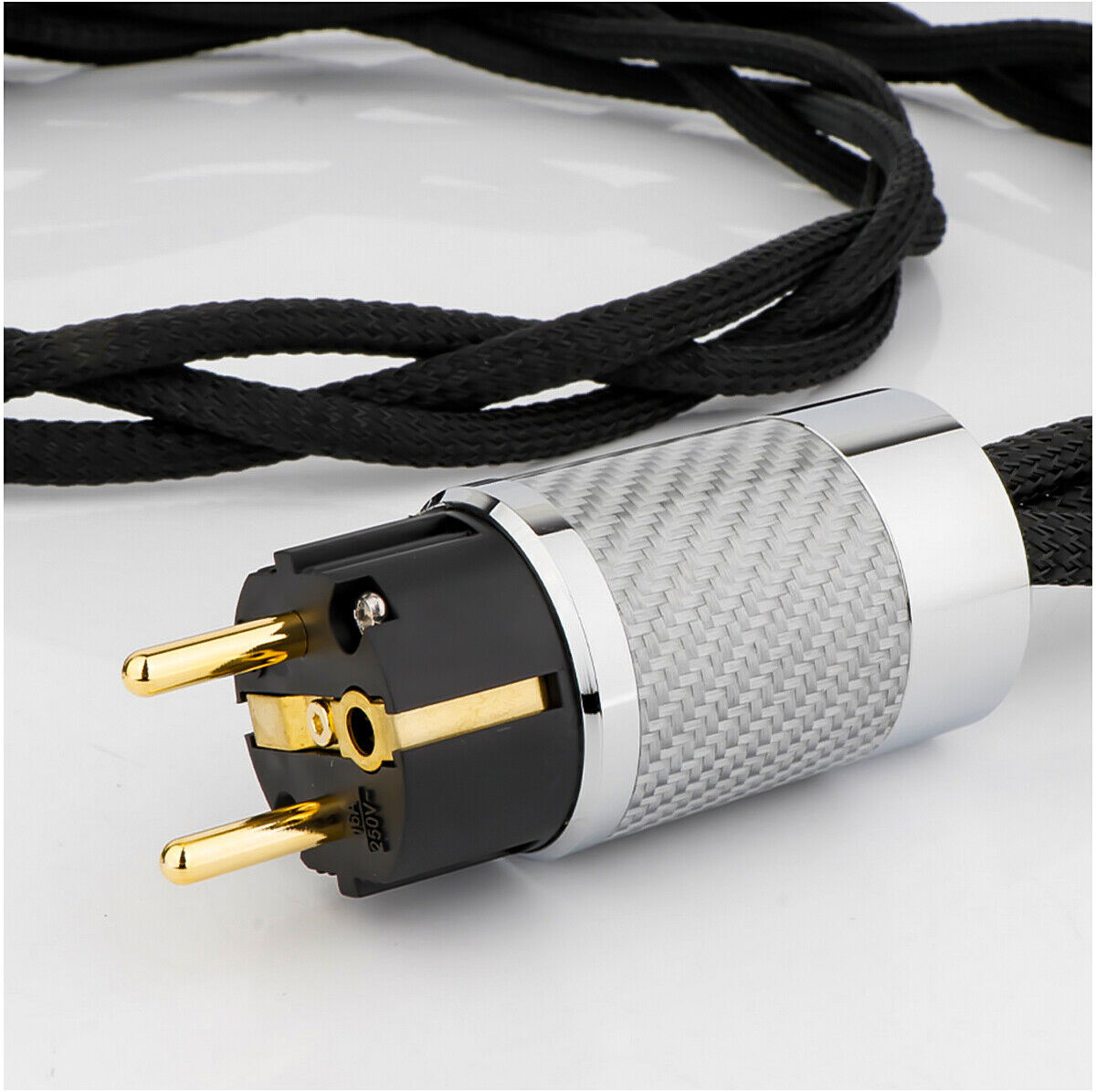 10AWG Pure Copper HiFi Audio Power Cable US 3-Prong EU Schuko Power ...