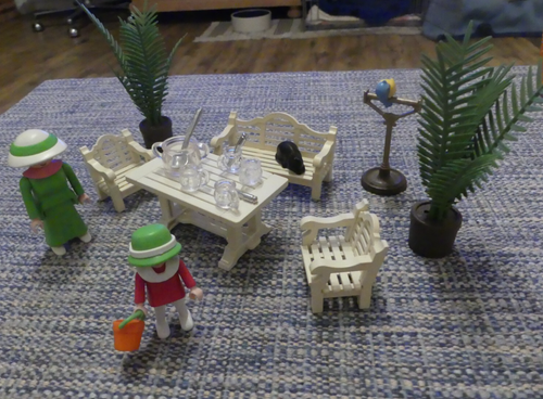 Playmobil 5323 Terrassenmöbel Garten Bank, Tisch Stühle | eBay.de