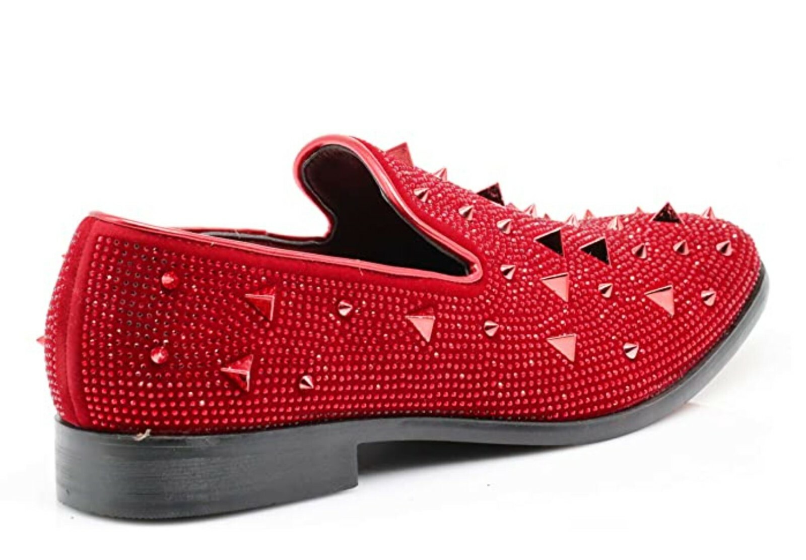 Men's Spike Pointy Toe Punk Studded Rivet Loafers Casual Dress Slip On ...