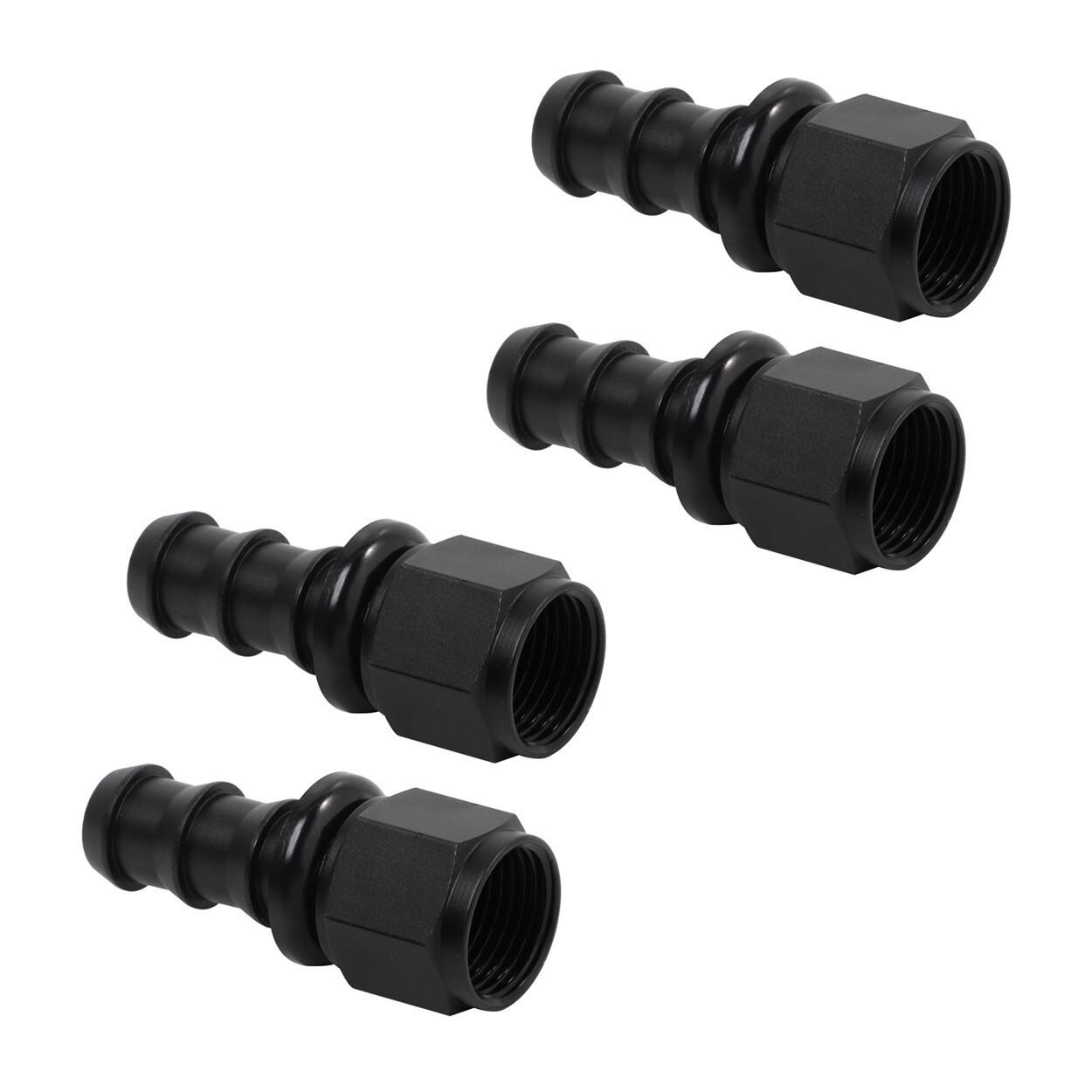 LokoCar Push Lock Hose Fittings 6AN Straight End Fits Rubber Fuel Line ...