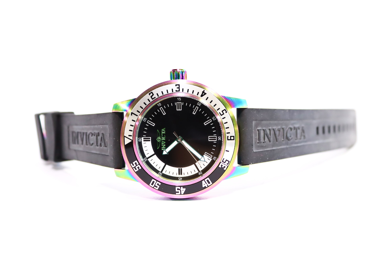 Invicta Men s 37011 Specialty Quartz Black Silicone Strap 3 Hand Black ...