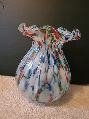 Vintage Handblown Confetti Vase | eBay