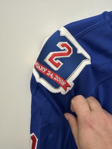 Marcel Hossa New York Rangers Game Jersey - Brian Leetch Night Warmup ...