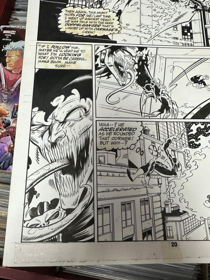 Original Comic Art! Mark Bagley, Amazing Spider-Man 378 Pg 16 Signed ...