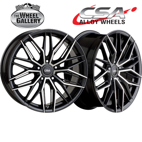 CSA Monza Gt 18x8 5/114.3 38P Dark Graphite Machined Face Set of Alloy ...
