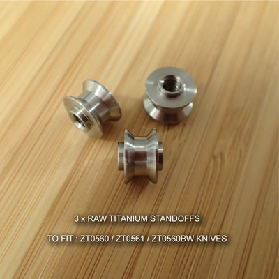 Zero Tolerance ZT0560 ZT 560 561 Knife RAW Titanium Custom Standoffs ...