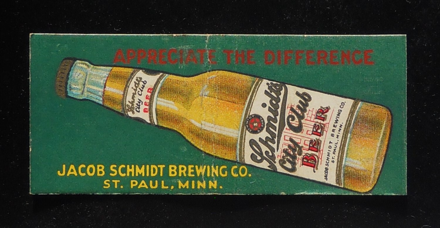 1930s? FULL LENGTH BOTTLE City Club Beer Jacob Schmidt Brewing Co ...