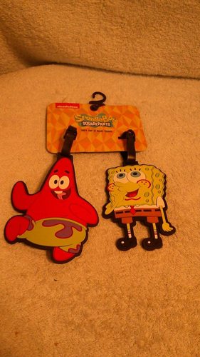 Set Of 2 Spongebob Squarepants Luggage Tags New | eBay
