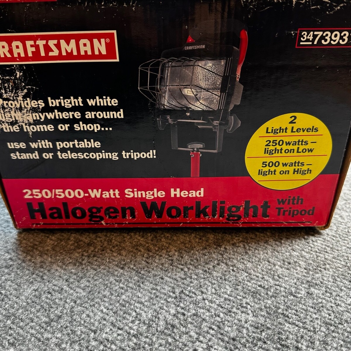 Craftsman Halogen Work Light With Tripod CRAFTSMAN 3000 Lumen LED Plug