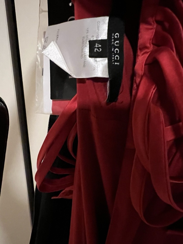 Gucci Red Silk Bustier Corset Stretch Dress Gown Size 42 IT1 SO SEXY | eBay