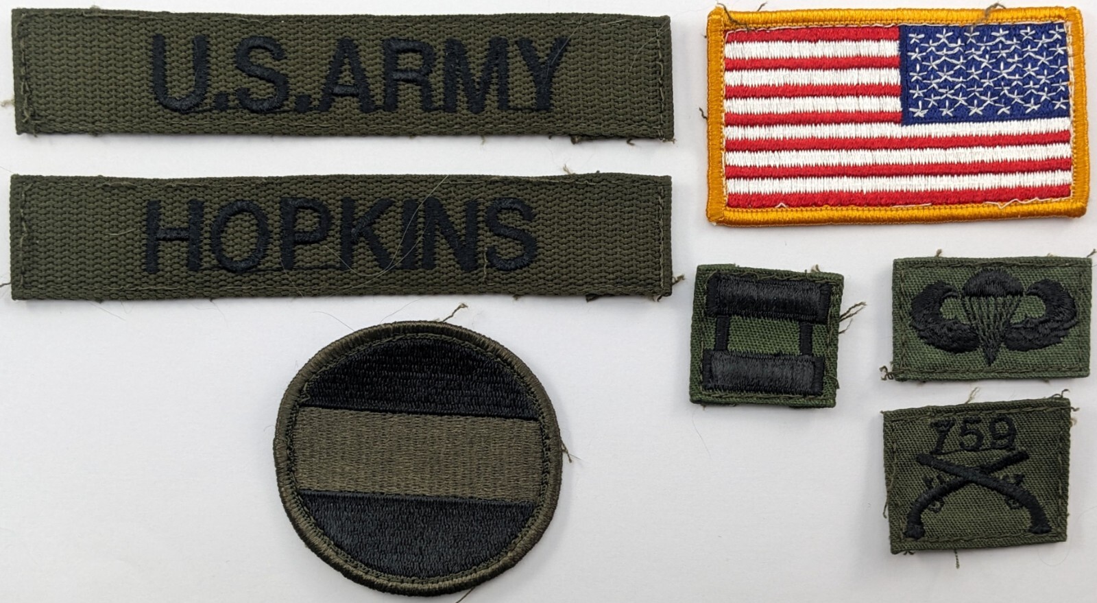 Genuine Group Of US Army Issue Fabric Patches For 759th Military Police ...