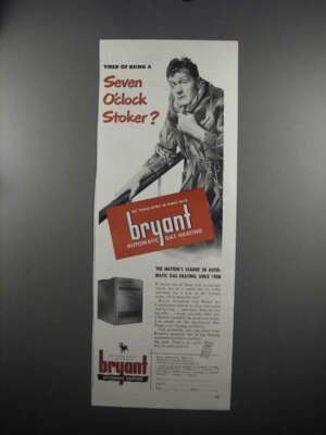1951 Bryant Automatic Gas Heating Ad - Seven O'Clock | eBay