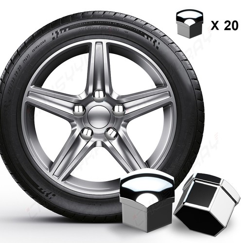 20x silver 21mm Car Wheel Nut Lug Cover Hub Screw Cap Bolt Rim Tire ...