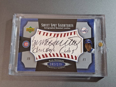 2005 UD Sweet Spot Ryne Sandberg Auto Chicago Cubs Sign HOF RARE HOT 🔥🔥 ...