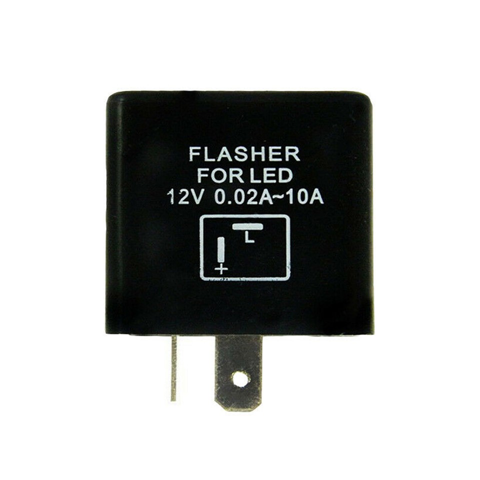 1pc 2-Pin Electronic LED Flasher Relay Fix For Turn Signal Light Hyper ...