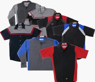 Used Mechanics Motorsport Uniform Work Shirts Red Kap Cintas Pick your ...