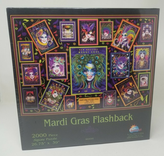 SunsOut Mardi Gras 2000 Piece Jigsaw Puzzle Flashback Art By Andrea ...