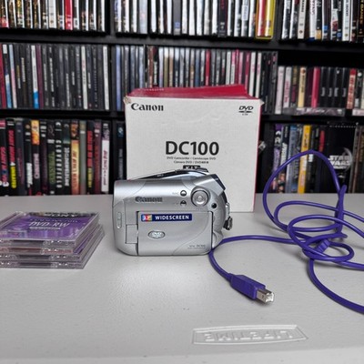 Canon DC100 DVD Camcorder 25x Optic Zoom Digital Video Camera Silver No ...