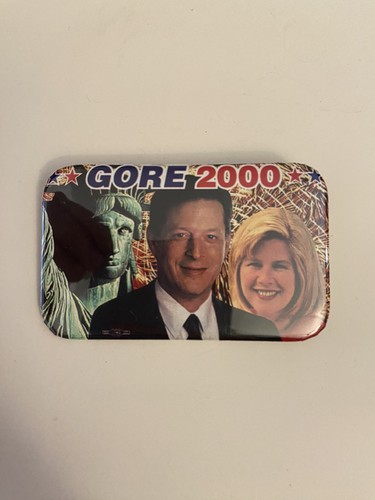 Gore 2000 Photo Political Pin Back Button P51 | eBay