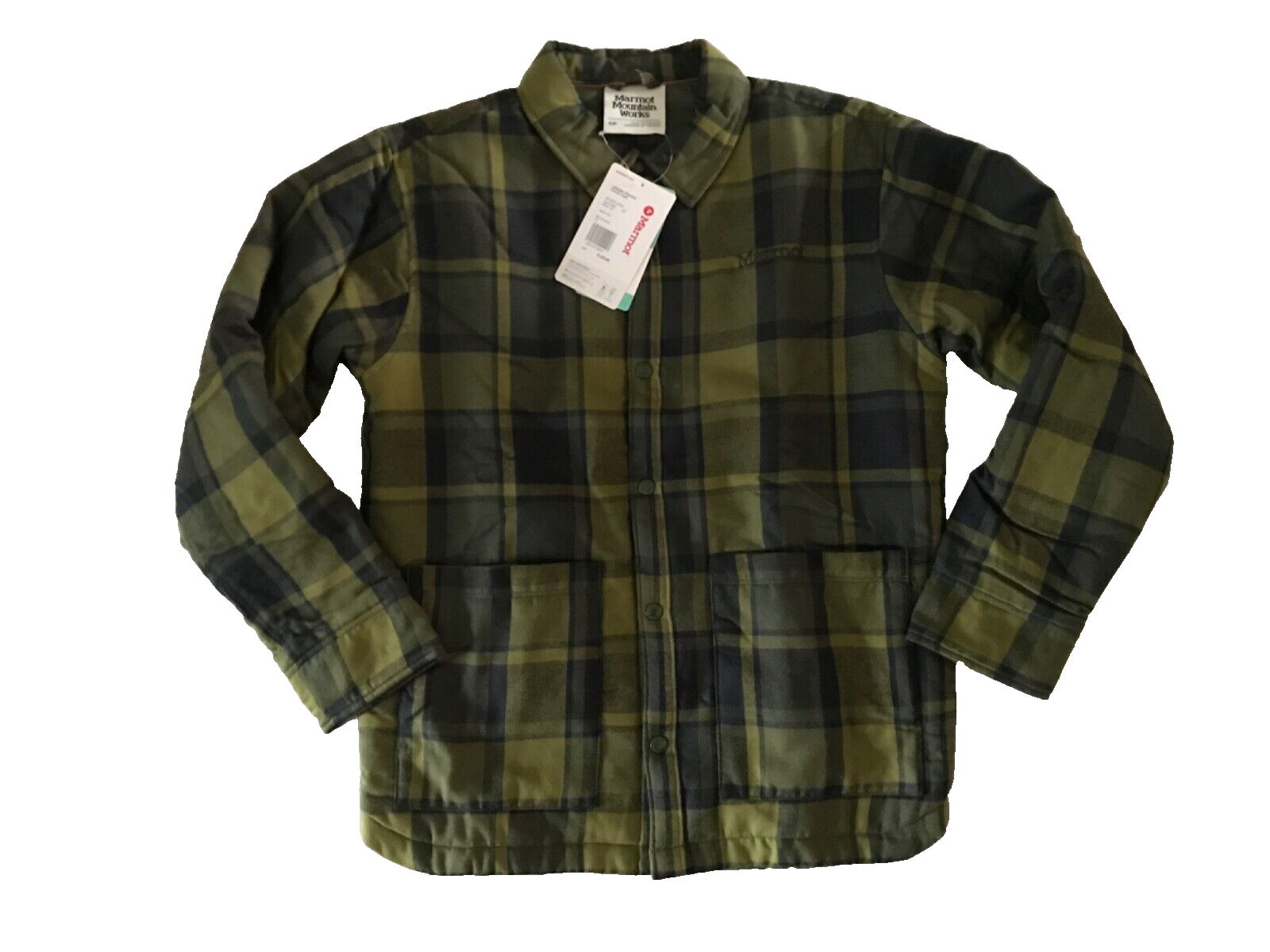 MARMOT Plaid LANIGAN Insulated FLANNEL CHORE Coat Jacket Mens SMALL ...