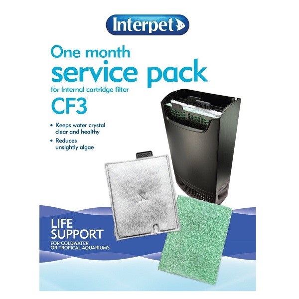Interpet Cartridge Filter Service Pack Mini CF1 CF2 CF3 Aquarium Media ...