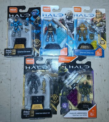 Halo Mega Construx Bloks Noble Team Emile Kat Jorge Six Jun Reach NO ...