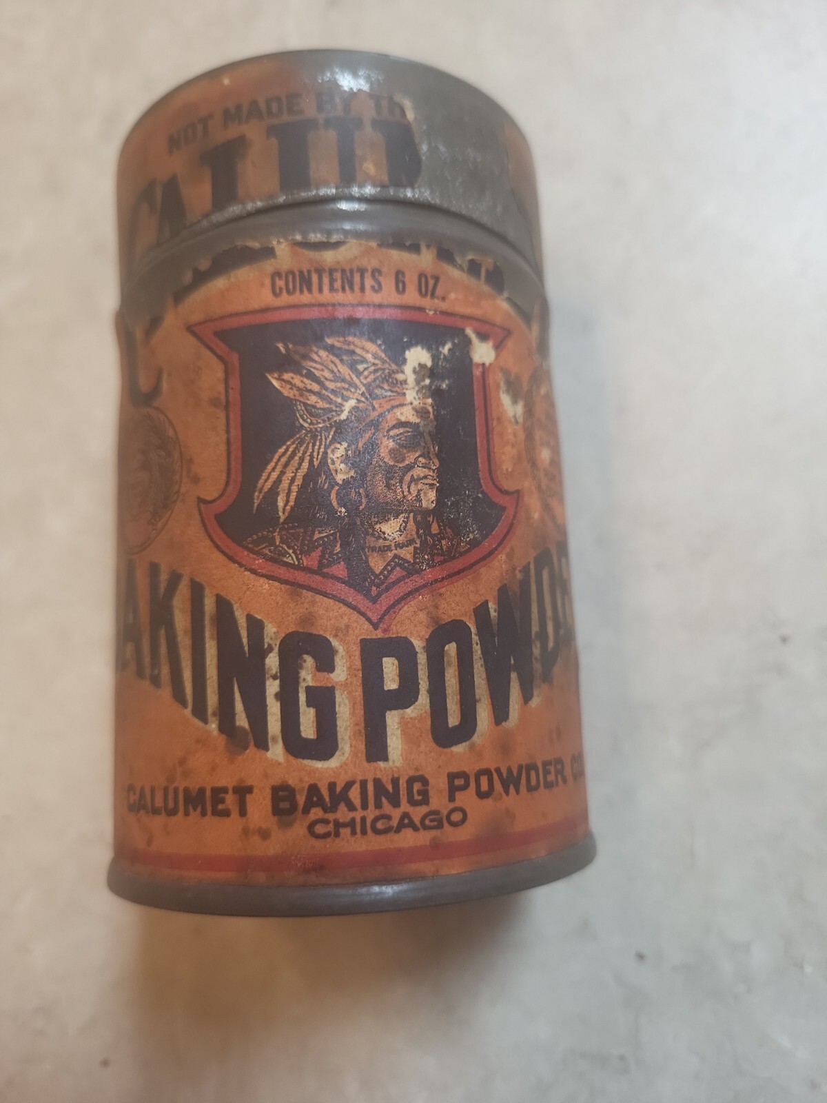 Antique 6 Ounce Tin.Calumet Baking Powder Paper Label Early 1900s ...
