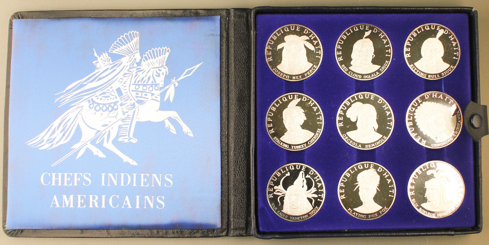 Haiti 1971 10 GOURDES 9 1.5 Oz Silver Coin Proof Set Native American ...