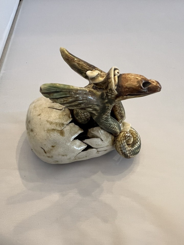 Wild Earth Lila Stuart Pottery Figure Baby Dragon Hatching From Egg ...
