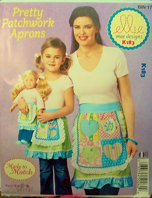 McCall Ellie Mae Design K183 Pattern UNCUT Patchwork Aprons Mother ...