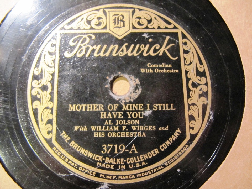 1927 The JAZZ SINGER AL JOLSON William WIRGES Or BLUE RIVER Mother of ...