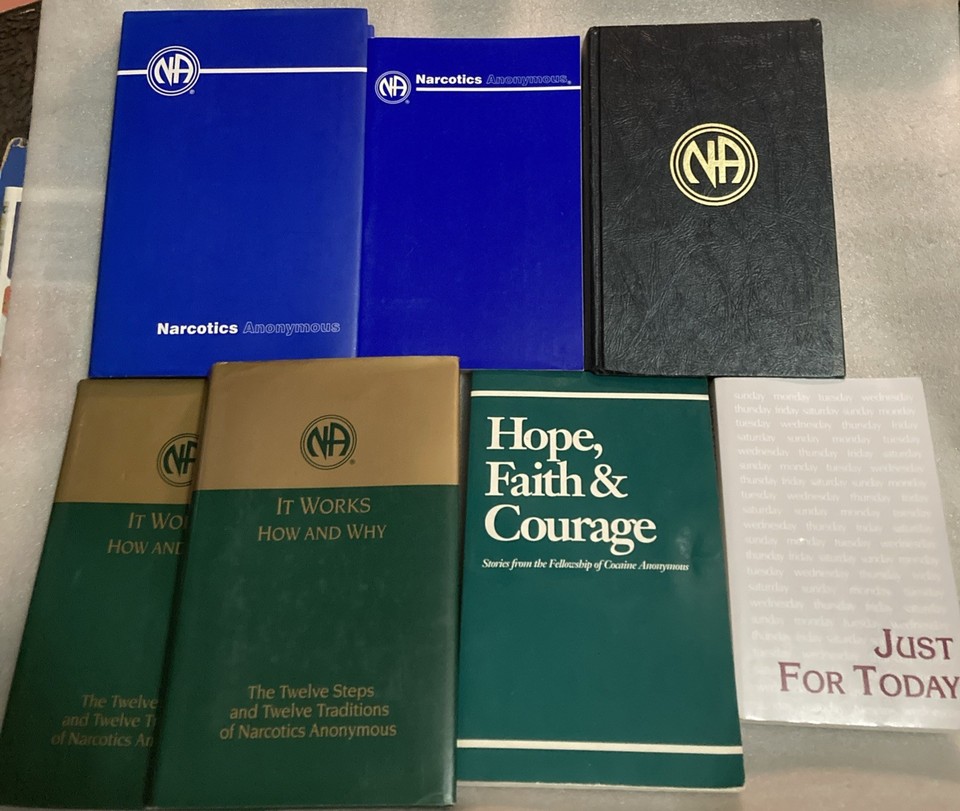 7 Narcotics Anonymous Books NA hardcover Basic Text 5th & 6th Editions ...