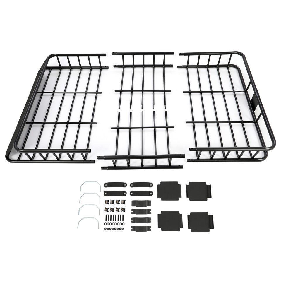 Universal 500LBS 64" Roof Rack Cargo Basket Car Rooftop Baskets Luggage ...