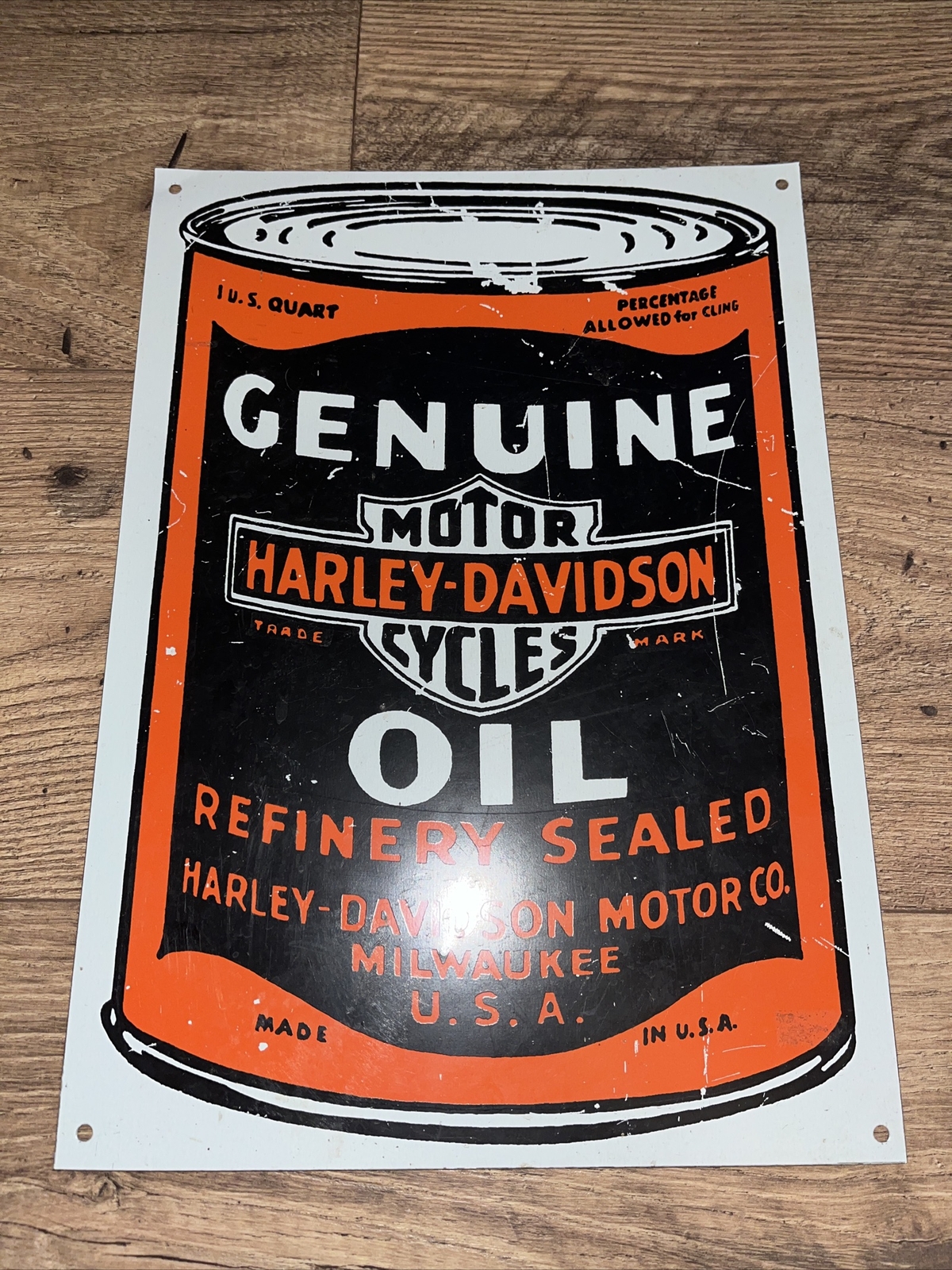 HARLEY DAVIDSON OIL CAN METAL SIGN 14x10 | eBay