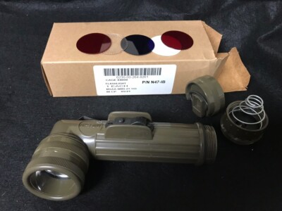 Fulton MX-991/U Angle Head Flashlight US Military "OD Green" New in Box ...