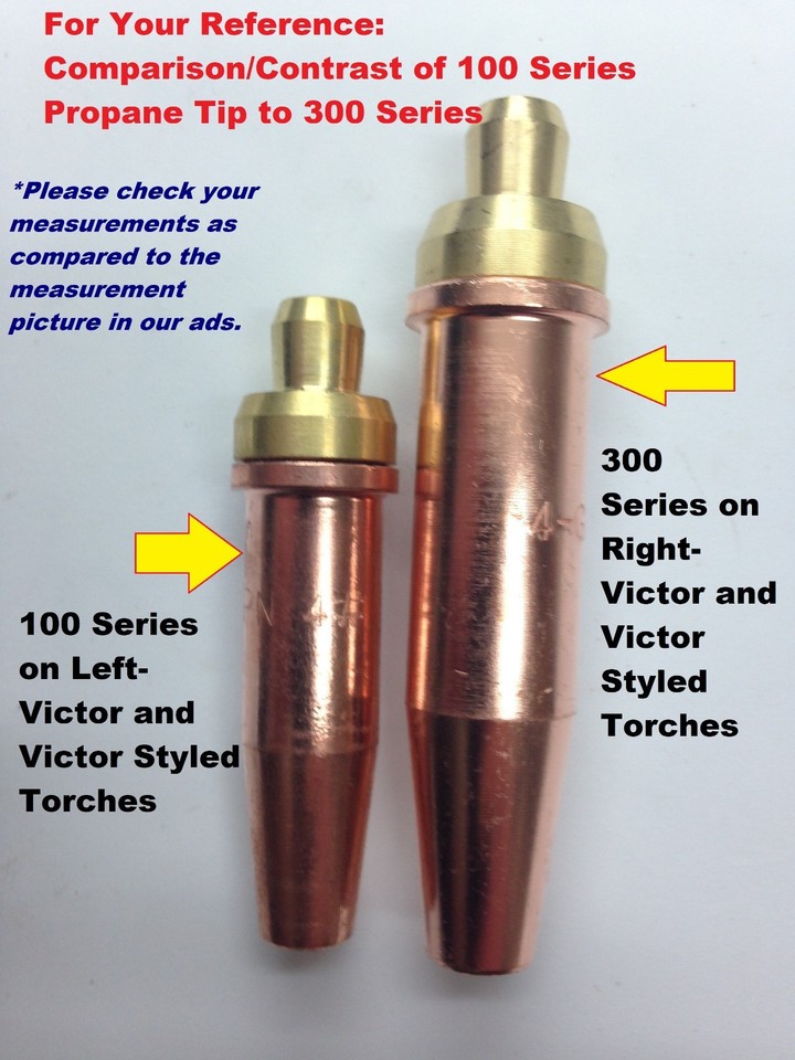 Propane/Natural Gas Cutting Tip 3-GPN #0,1,2,3 for Victor Type Torch -4 ...