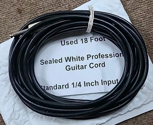 Super Cord Guitar Cable 18ft 1/4" EZ-Check Jacks VTG Instrument Cord | eBay