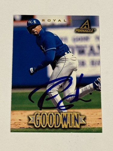 Tom Goodwin 1997 Pinnacle Authentic Signed Autograph Auto Card Kansas ...