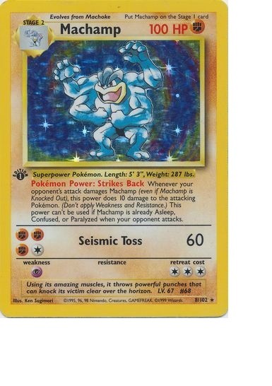 Rare Holo (shiny) base set pokemon cards All 16 Available Out of print ...
