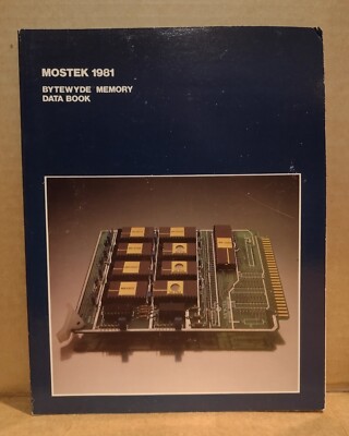 Mostek 1981 Bytewide Memory Data Book, paperback 112 pages | eBay