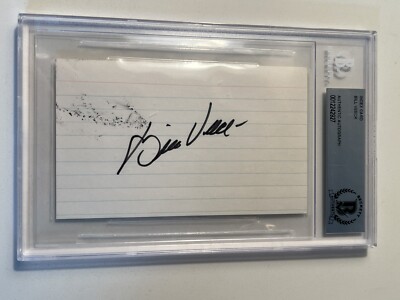 BILL VEECK MLB WHITE SOX HOF Slabbed Auto Signed INDEX Card BAS | eBay