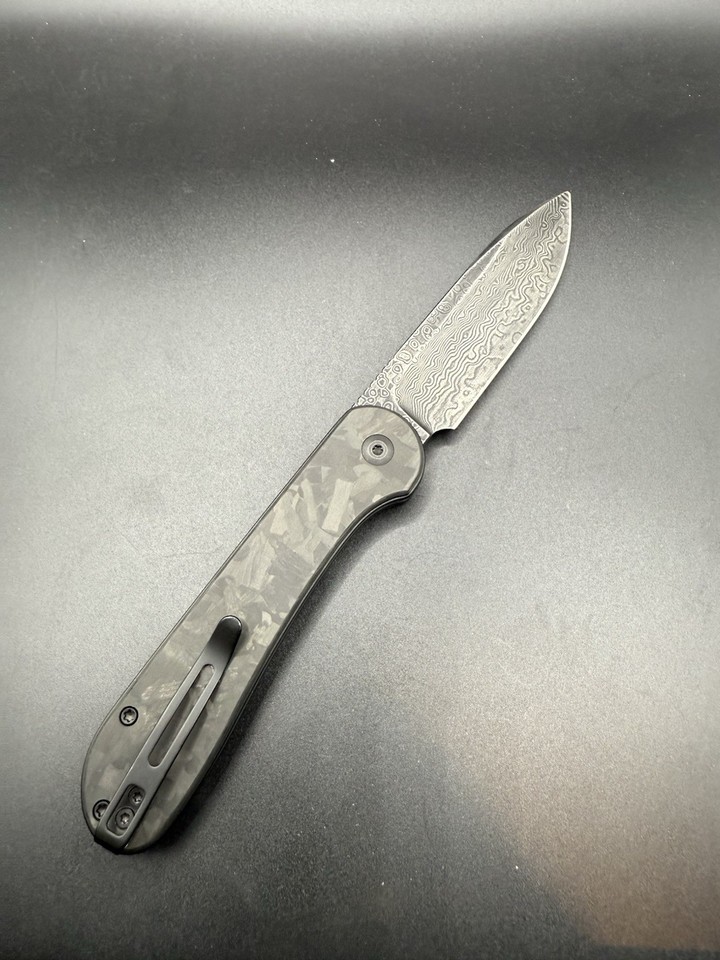 Civivi Elementum Button Lock Damascus Camo Carbon Fiber Handle | eBay