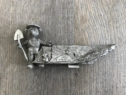 Vintage Comstock Boyd Perry pewter Tennessee State Figurine "Save our ...