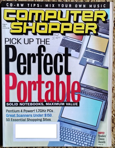Computer Shopper Magazine Catalog August 2001 Vintage technology & ads ...