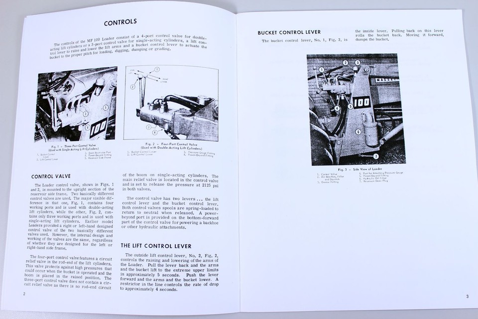 Massey Ferguson Mf 100 Loader Operators Owners Manual Mf 35 50 65 202 ...