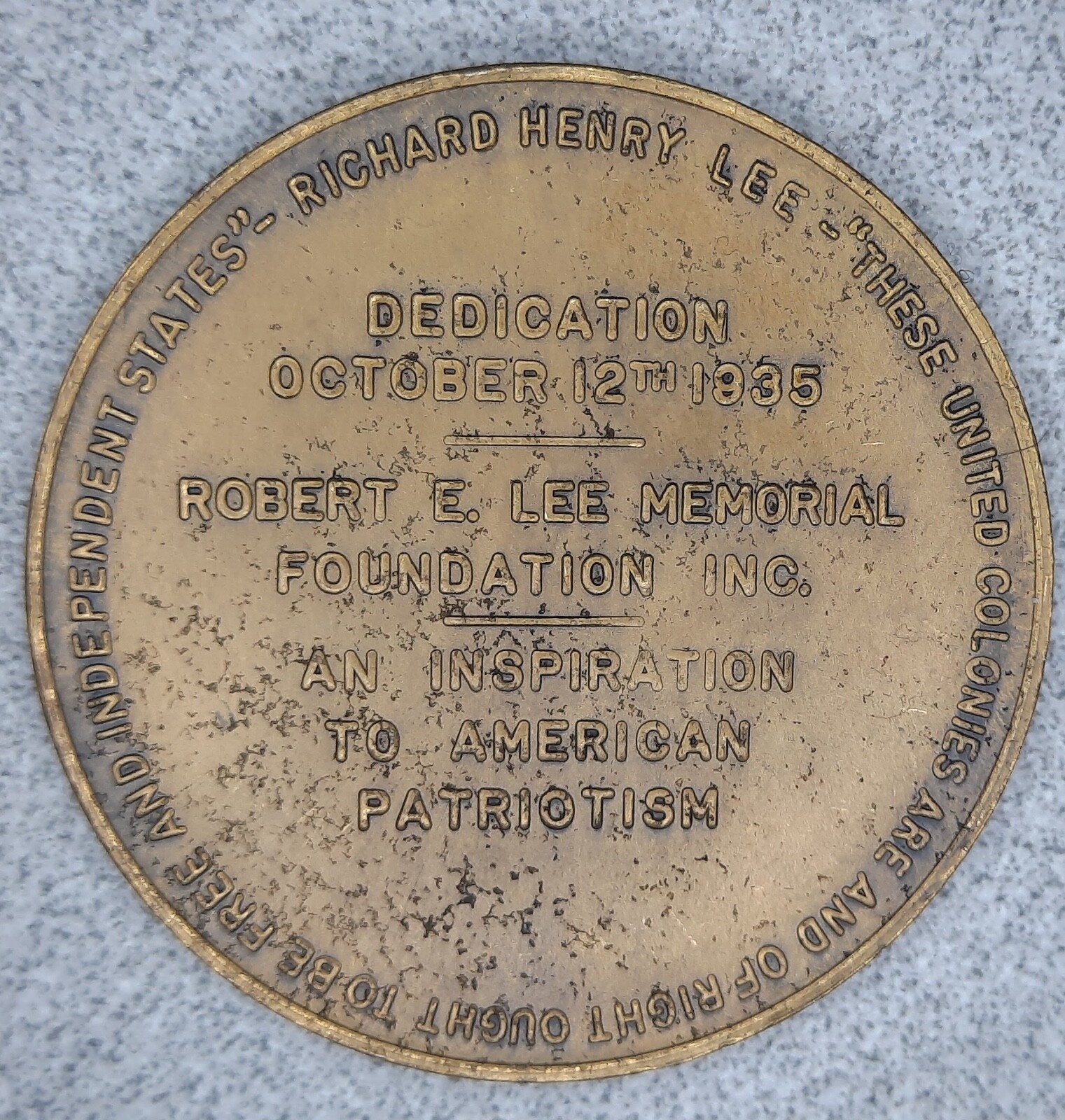 Rare 1935 Commemorative Coin Robert E Lee Stratford Hall Confederate ...