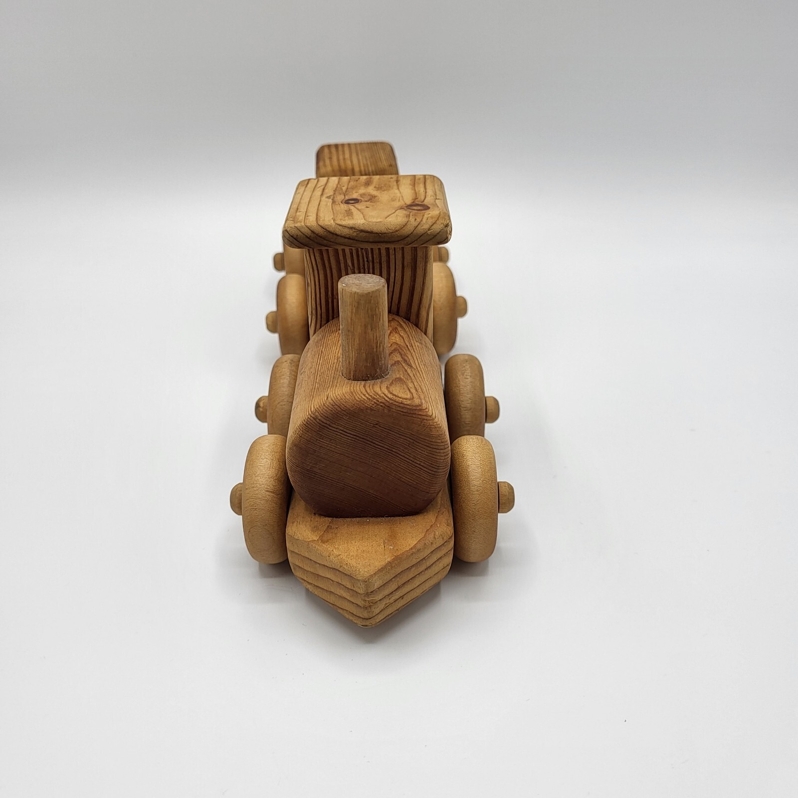 Handcrafted Wooden Train Engine with Car (2 pieces) Wood Stain Finish ...