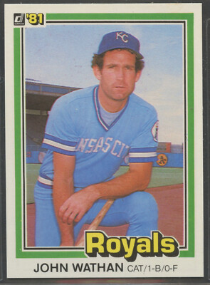 1981 Donruss #221 John Wathan Kansas City Royals | eBay