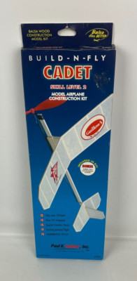 Guillow's Cadet Build-N-Fly Balsa Wood Model Airplane Construction Kit ...