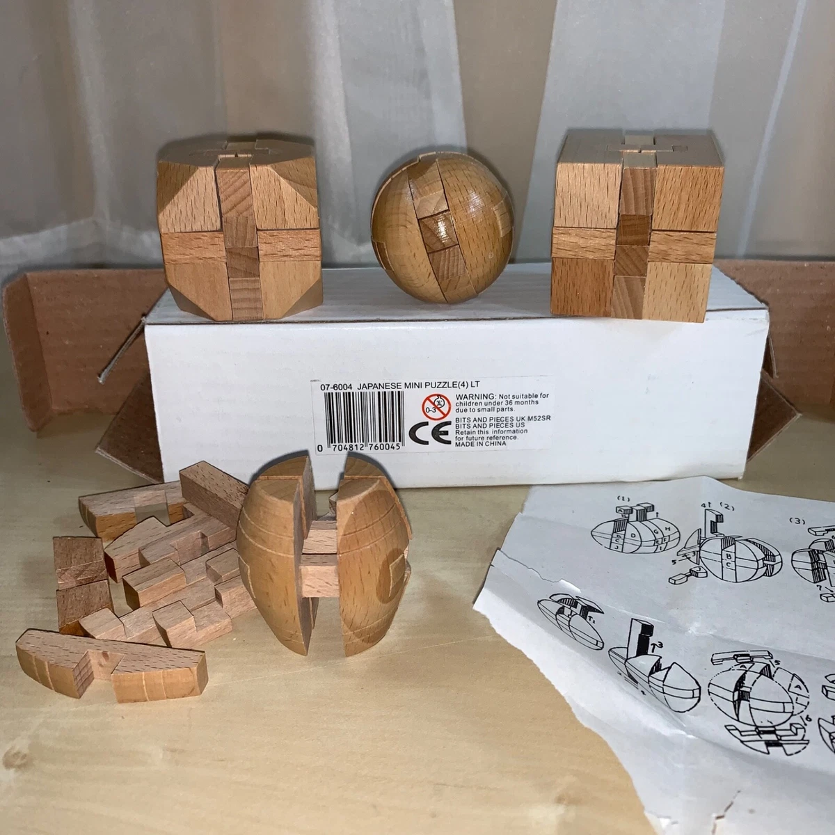Chinese Wooden Puzzle Cube Directions